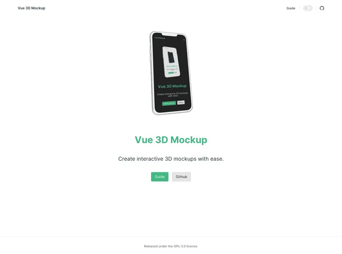 Vue Three D Mockup by Anatolykopyl - A Vue Template | Built At Lightspeed