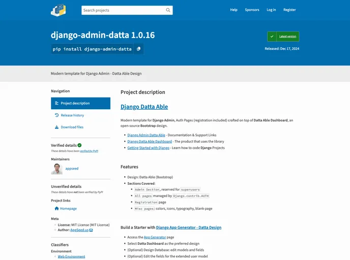 Django Admin Datta By App Generator A Undefined Template Built At