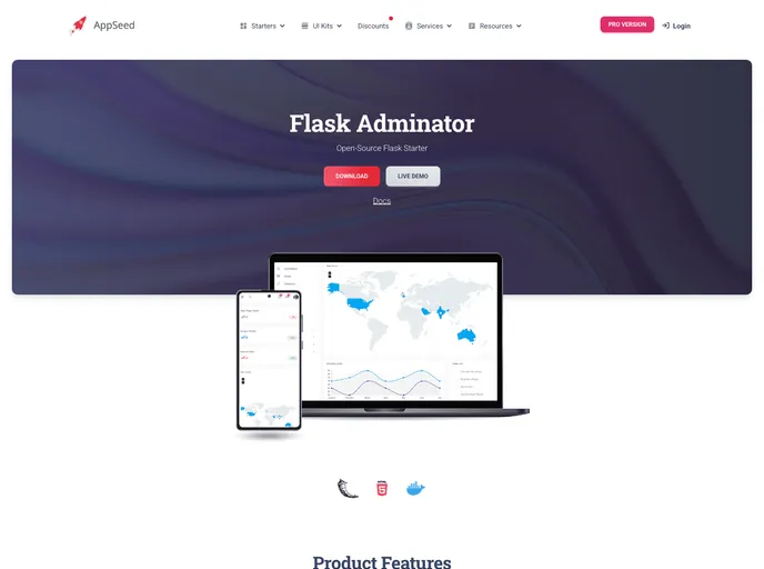 Flask Adminator By App Generator A Undefined Template Built At 