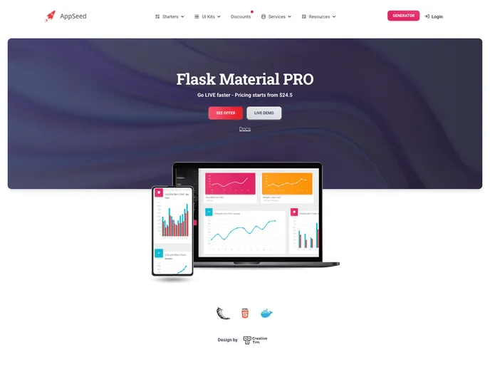Flask Material Dashboard Pro by App Generator - A undefined Template ...