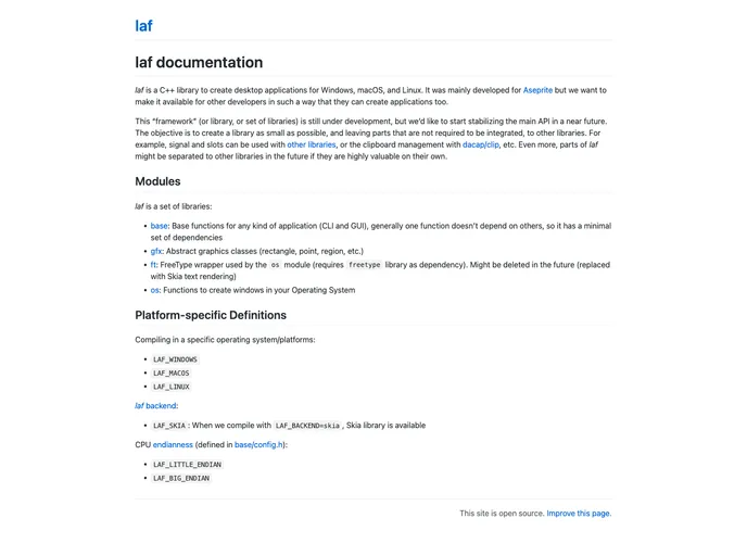 Laf by Aseprite - A undefined Template | Built At Lightspeed