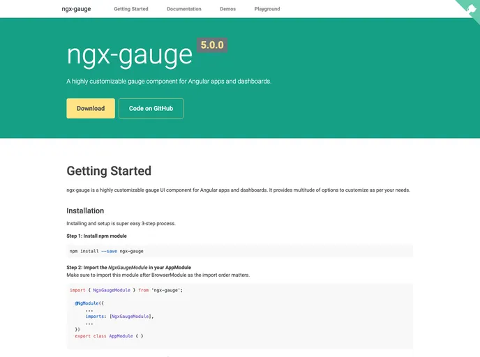 Ngx Gauge by Ashish Chopra - A Angular Template | Built At Lightspeed