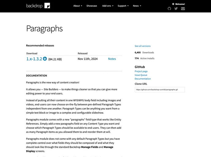 Paragraphs By Backdrop Contrib A Undefined Template Built At Lightspeed 