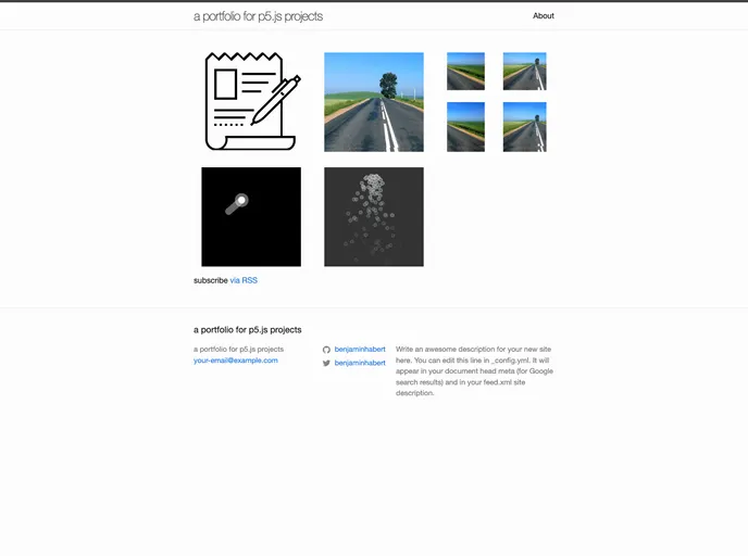 Jekyll P5 Portfolio by Benjaminhabert - A undefined Template | Built At Lightspeed