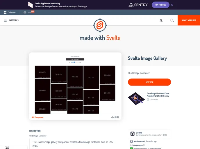 Svelte Image Gallery by Berkinakkaya - A Svelte Template | Built At Lightspeed