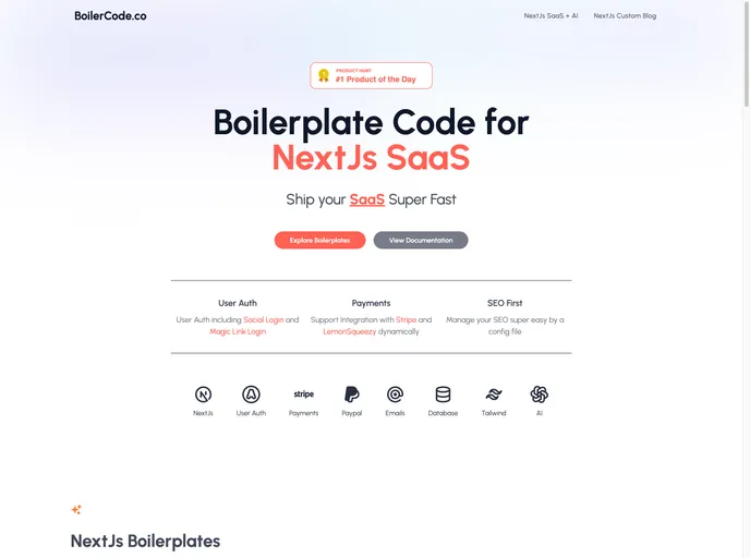 Boilercode - Nextjs Boilerplate by Boilercode - A undefined Template | Built At Lightspeed