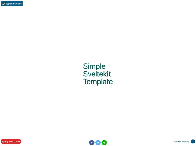Simple Sveltekit Template by Bossoq - A Svelte Template | Built At Lightspeed