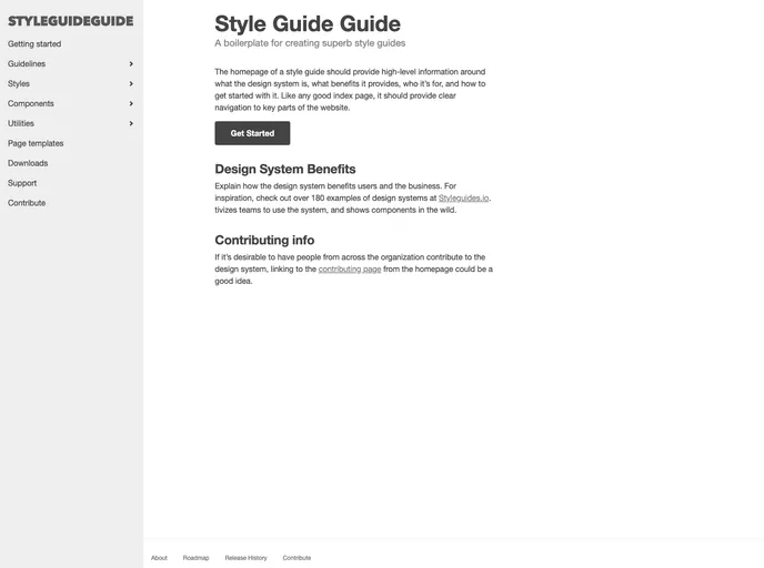 Style Guide Guide by Bradfrost - A undefined Template | Built At Lightspeed