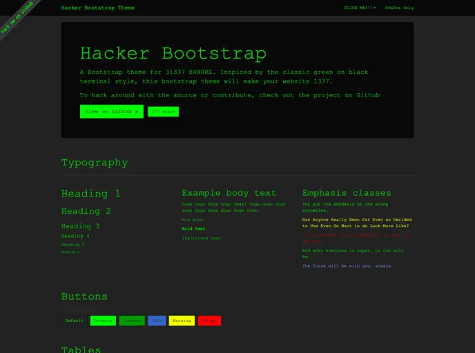 Hacker Bootstrap By Brobin A Undefined Template Built At Lightspeed