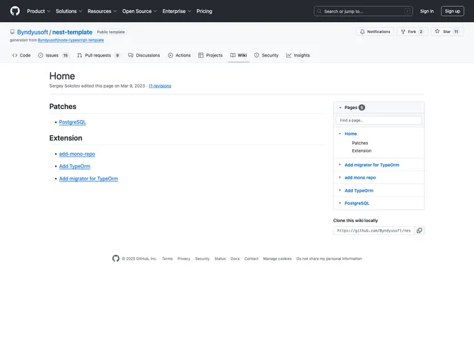 Nest Template by Byndyusoft - A Nestjs Template | Built At Lightspeed