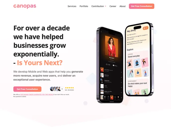 Canopas Website by Canopas - A Vite Template | Built At Lightspeed