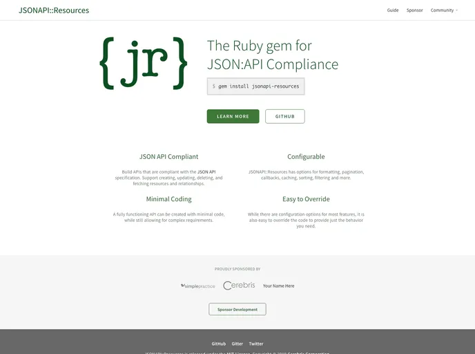 Jsonapi Resources By Cerebris A Undefined Template Built At Lightspeed