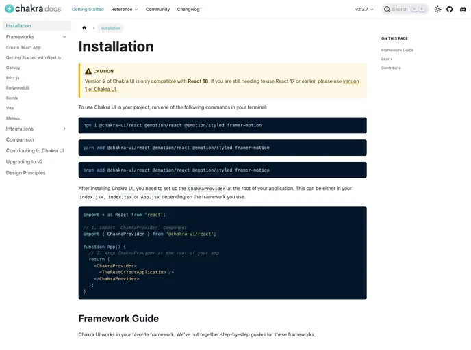 Chakra UI Docusaurus by Chakra Ui - A React Template | Built At Lightspeed