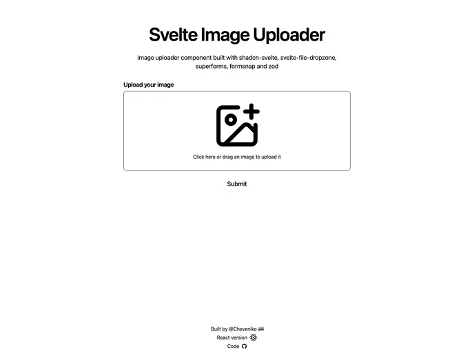 Svelte Image Uploader | Tailwind Resources