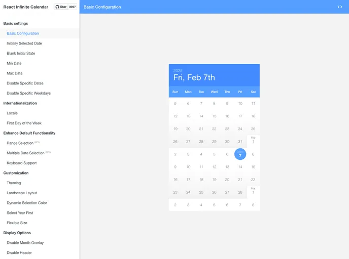 React Infinite Calendar by Clauderic - A React Template | Built At Lightspeed