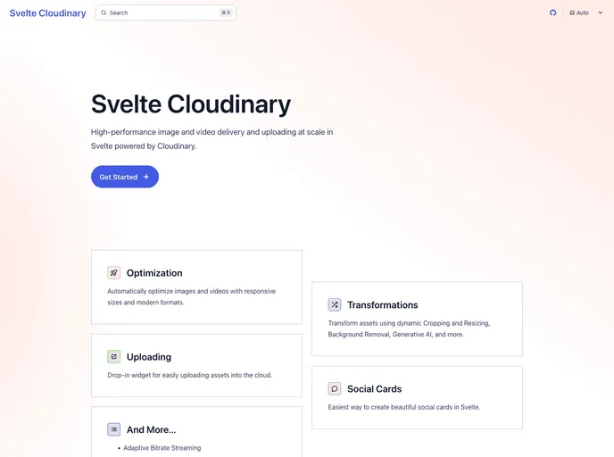 Svelte Cloudinary by Cloudinary Community - A undefined Template | Built At Lightspeed