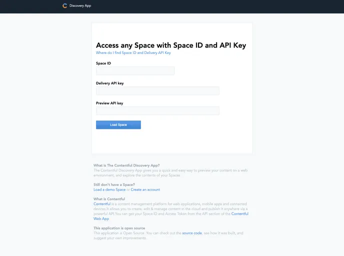 Discovery App React by Contentful - A React Template | Built At Lightspeed