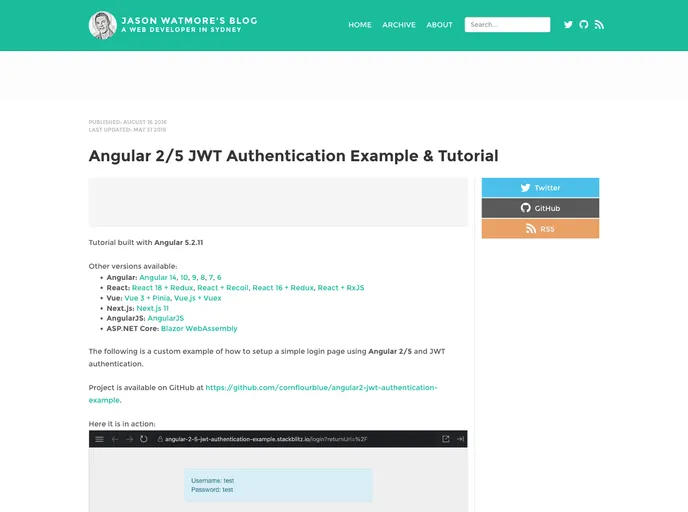 Angular2 Jwt Authentication Example by Cornflourblue - A undefined Template | Built At Lightspeed