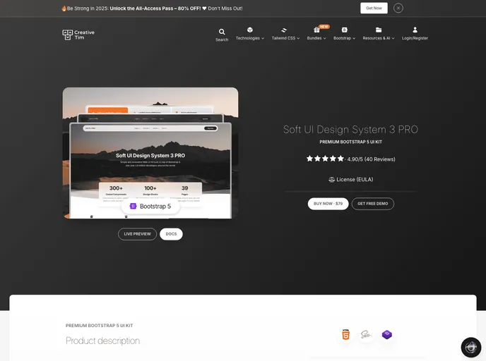 Ct Soft UI Design System Pro by Creativetimofficial - A undefined Template | Built At Lightspeed