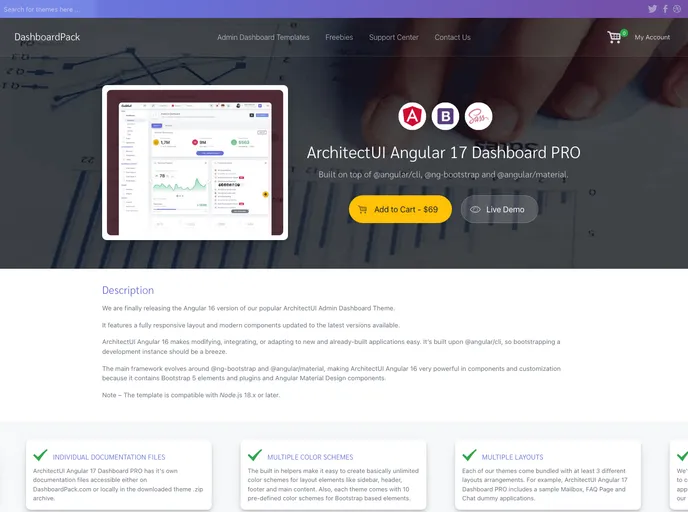 Architectui Angular Theme Free by Dashboardpack - A Angular Template ... Architectui Angular Theme Free by Dashboardpack - A Angular Template ...
