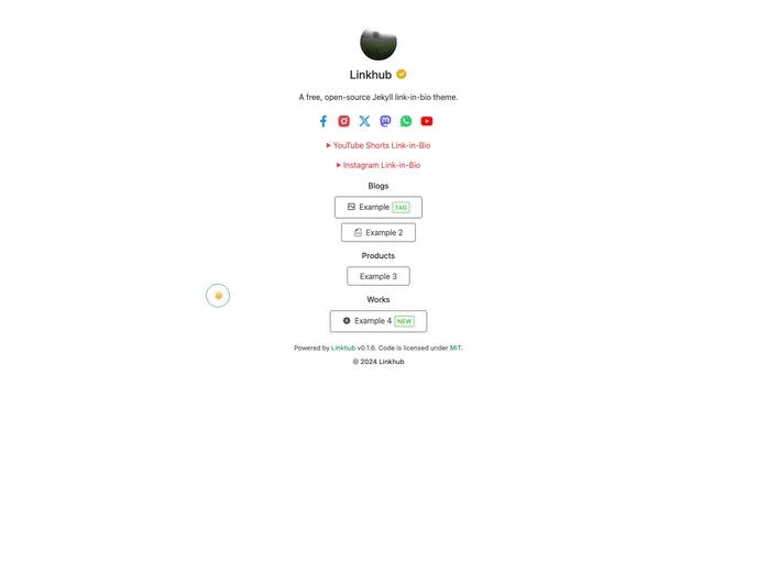 Linkhub Jekyll Theme by Digitalmalayali - A Jekyll Template | Built At Lightspeed
