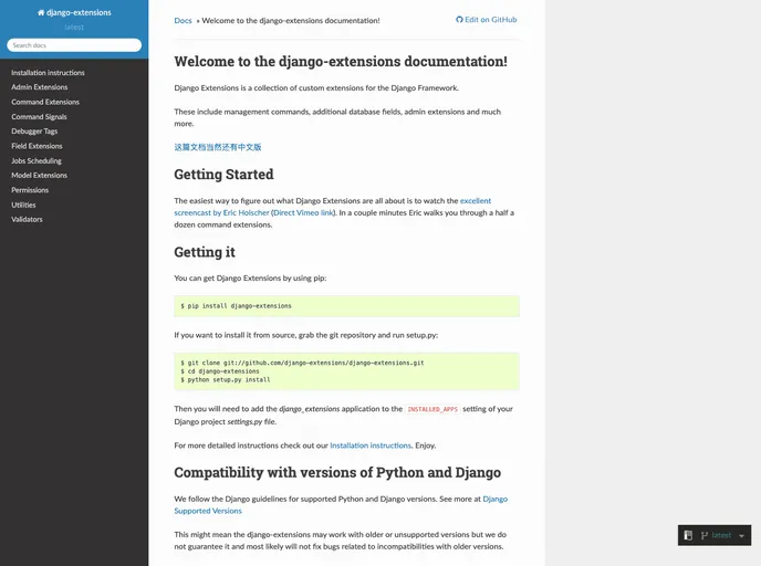 Django Extensions by Django Extensions - A undefined Template | Built At Lightspeed