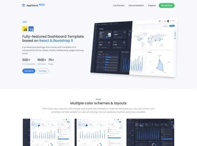 Appstack React By Dreamjet31 A Undefined Template Built At Lightspeed