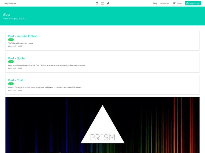Jekyll Bulma by Erayaydin - A Jekyll Template | Built At Lightspeed