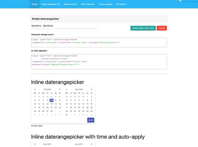 Ngx Daterangepicker Material by Fetrarij - A undefined Template | Built At Lightspeed