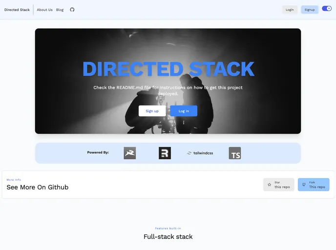 Directed Stack by Freekrai - A React Template | Built At Lightspeed