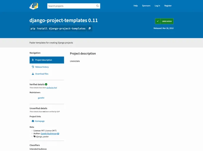 Django Project Templates By Garethr A Undefined Template Built At Lightspeed