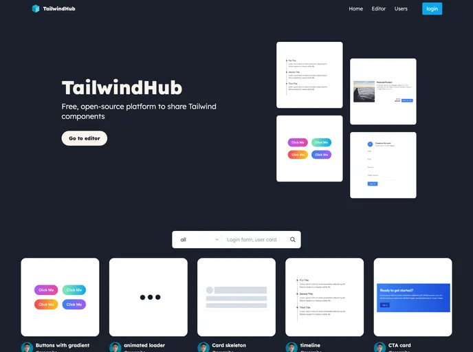 Tailwindhub by Genaroibc - A Nextjs Template | Built At Lightspeed