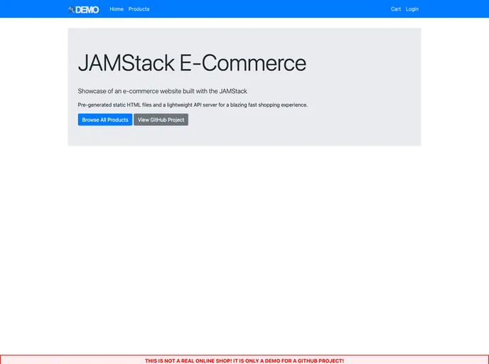 Jamstack Ecommerce Example by Georgwittberger - A Nuxt Template | Built At Lightspeed
