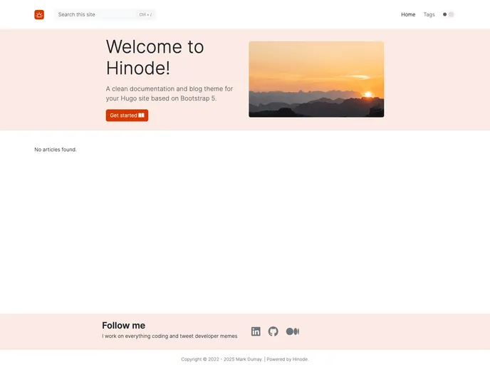 Template by Gethinode - A Hugo Template | Built At Lightspeed