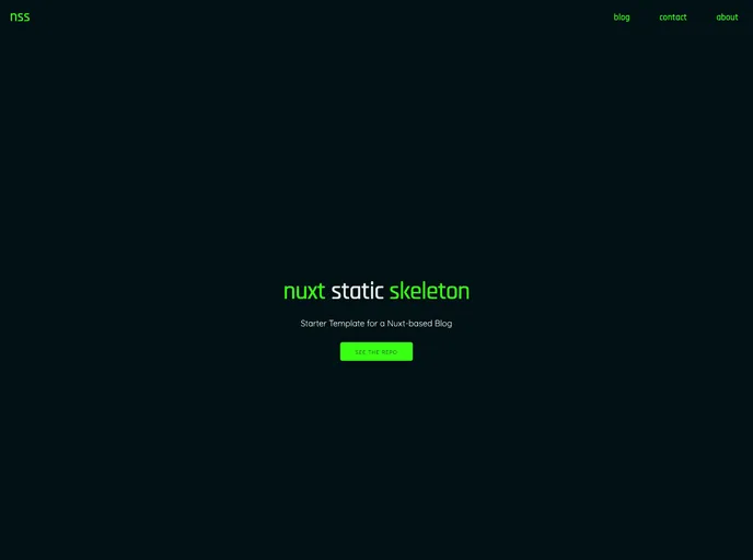 Nuxt Static Skeleton by Gms64 - A Nuxt Template | Built At Lightspeed