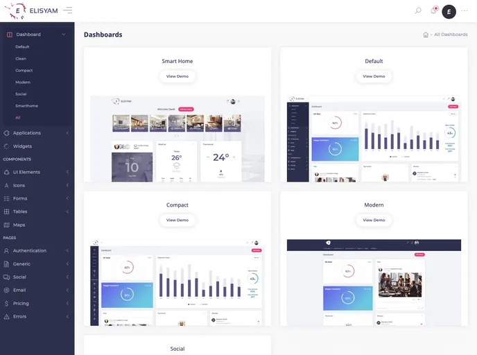 Web App And Admin Dashboard Template Elisyam by Haifahrul - A undefined ...