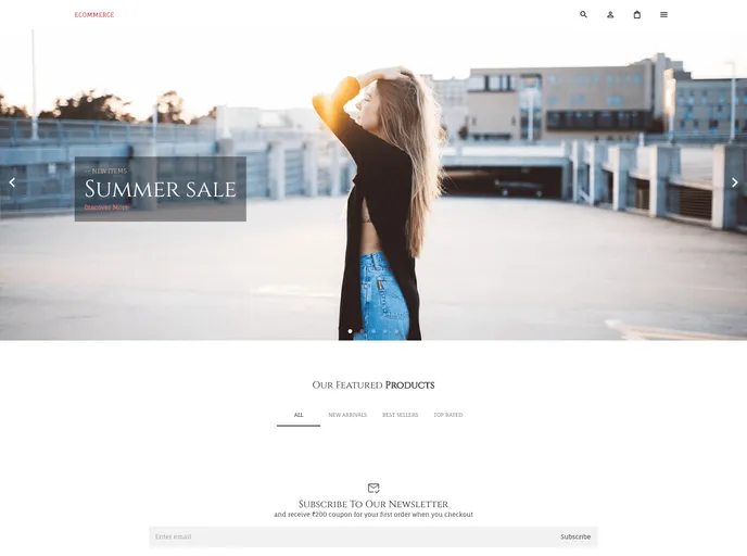 Ecommerce by Hashmat Wani - A React Template | Built At Lightspeed