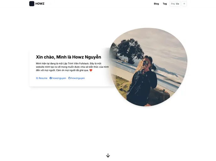 Howz.dev by Howznguyen - A Nextjs Template | Built At Lightspeed