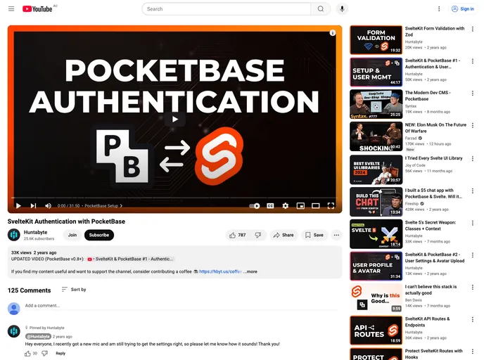 Sveltekit Pocketbase Auth by Huntabyte - A Svelte Template | Built At Lightspeed