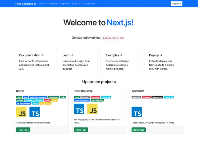 Next Bootstrap Ts by Idea2app - A Nextjs Template | Built At Lightspeed