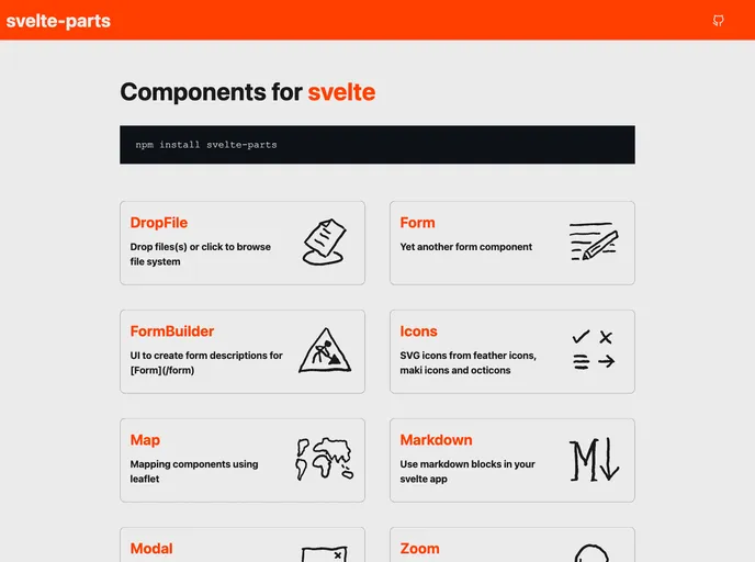 Svelte Parts by Idris Maps - A Svelte Template | Built At Lightspeed