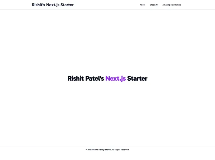 Rp Nextjs Starter by Imrishit98 - A Nextjs Template | Built At Lightspeed