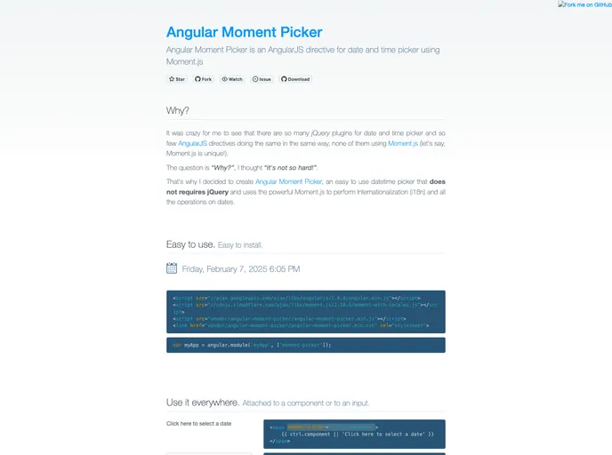 Angular Moment Picker by Indrimuska - A undefined Template | Built At Lightspeed