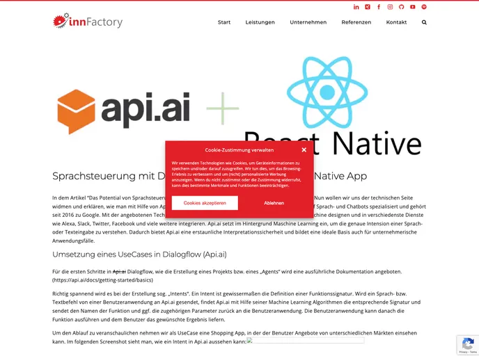 React Native Dialogflow by Innfactory - A React Native Template | Built ... React Native Dialogflow by Innfactory - A React Native Template | Built ...