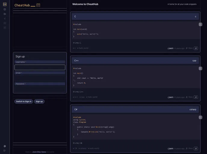 Cheathub by Israelias - A Create React App Template | Built At Lightspeed