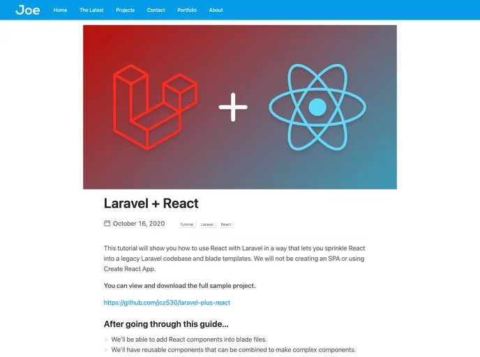 Laravel Plus React By Jcz530 A Laravel Template Built At Lightspeed 8302
