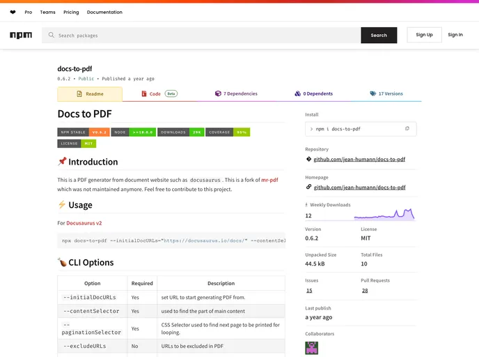 Docs To Pdf by Jean Humann - A Docusaurus Template | Built At Lightspeed