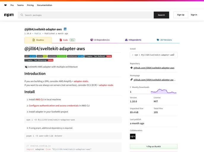 Sveltekit Adapter Aws By Jill64 A Svelte Template Built At Lightspeed 6650