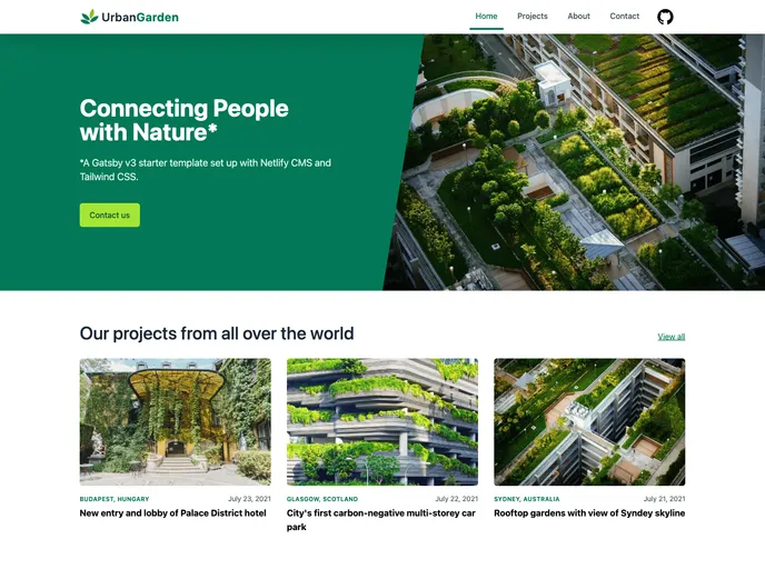 Gatsby Netlifycms Tailwind Starter By Jimmybutton A Gatsby Template Built At Lightspeed
