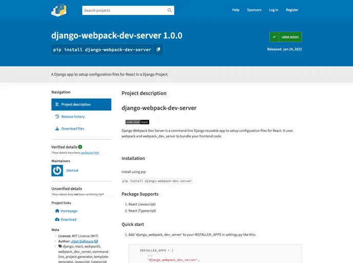 Django Webpack Dev Server Django Webpack Dev Server
